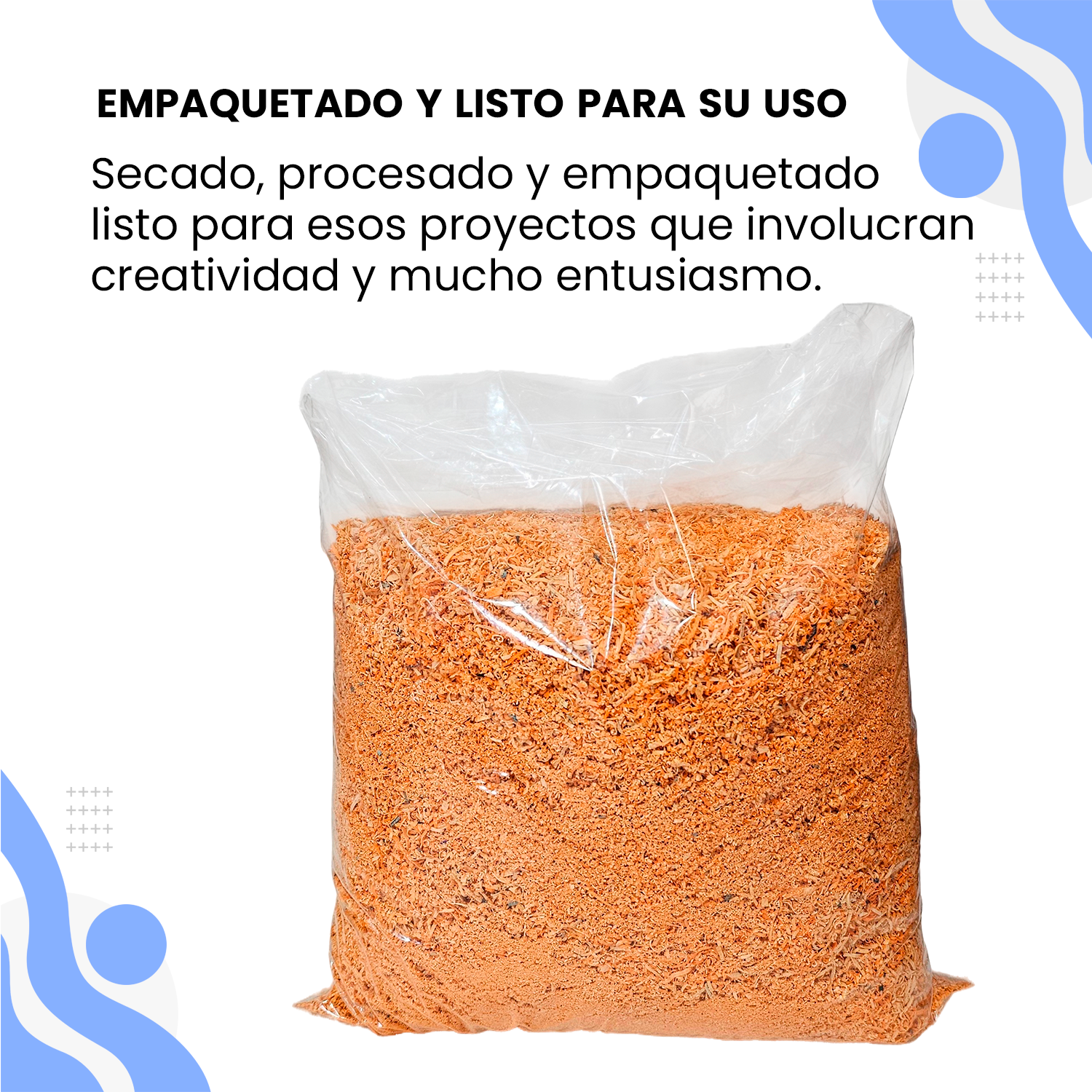 Aserrín Pintado Bolsa 500 gramos Color naranja (1 kg) - Yunuen ...